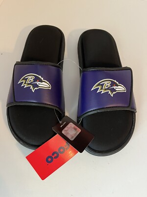 Baltimore Ravens NFL Sandals Flip Flops FOCO Men Size L (11/12 ...