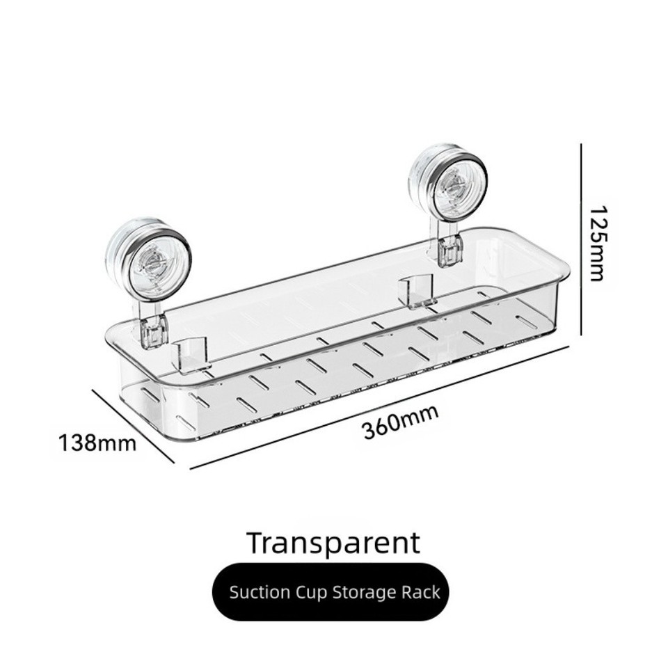 Bathroom Suction Shelf No Drilling Shower Organizer for Toiletries and ...