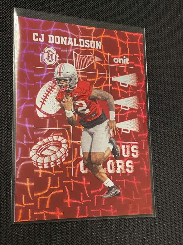 2025 CJ Donaldson Holo Campus Colors Red Ohio State Football CC-2 | eBay