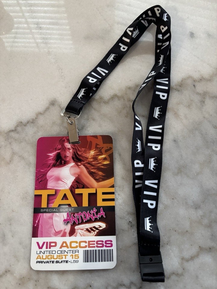Tate McRae Concert Memorabilia VIP Tag With Lanyard Chicago 2025 | eBay