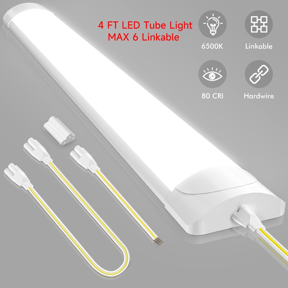 LED Batten Strip Light Ceiling Tube Light 5FT 4FT 3FT Shop Garage Lamp ...