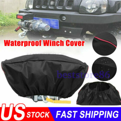 Waterproof Soft Winch Cover Fit For 12,000 lb Winch & Other Winches ...