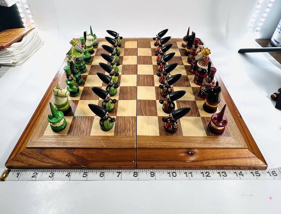 VTG Erzgebirge Schachspiel Deutsche German Chess Set w/Handcarved ...