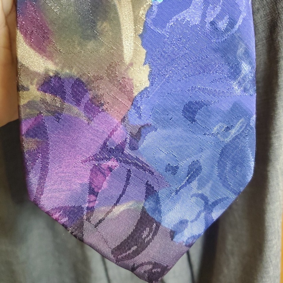 Jeffrey Scott Silk Tie Mens Floral Designer Workwear Business Free Ship ...