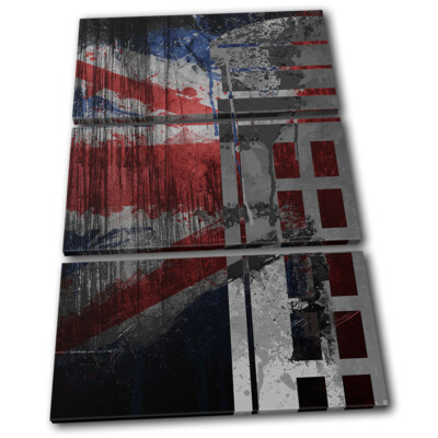 Union Jack Grunge Red Post Box Urban TREBLE TOILE murale ART Photo ...