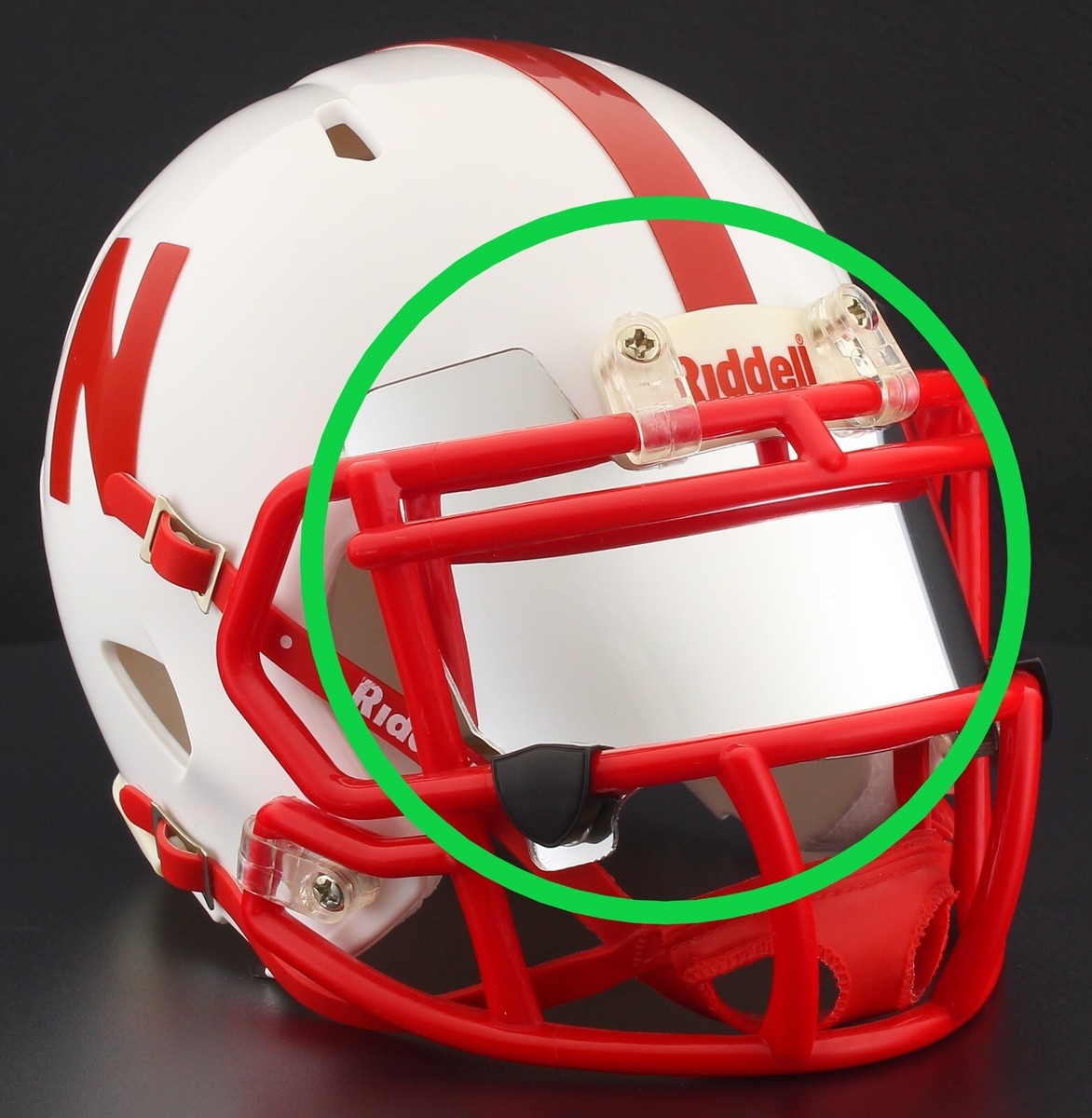 Nebraska Helmet Phil Simms New York Giants Autographed Riddell Flash