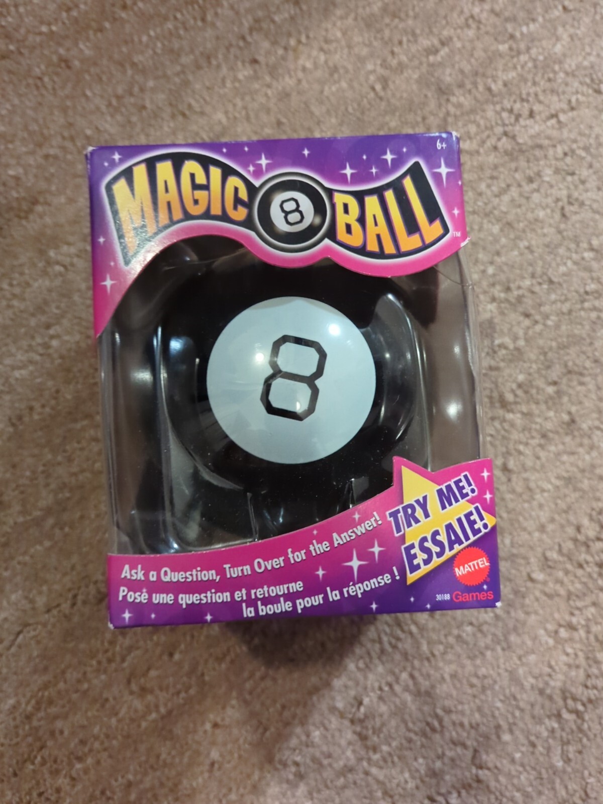 Magic 8 Eight Ball Answers Mattel Lucky Billiard Toy Classic Fun New in ...