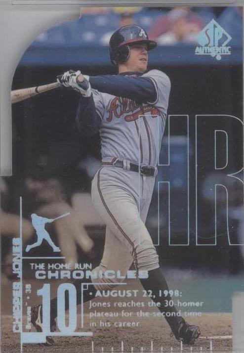 1999 SP Authentic - Home Run Chronicles Chipper Jones #HR27 Die-Cut /70 ...