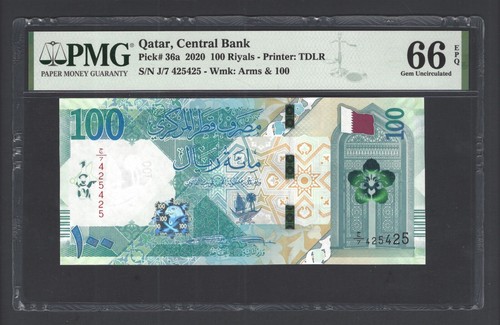 Qatar 100 Riyals 2020 P36a Uncirculated Grade 66 | eBay