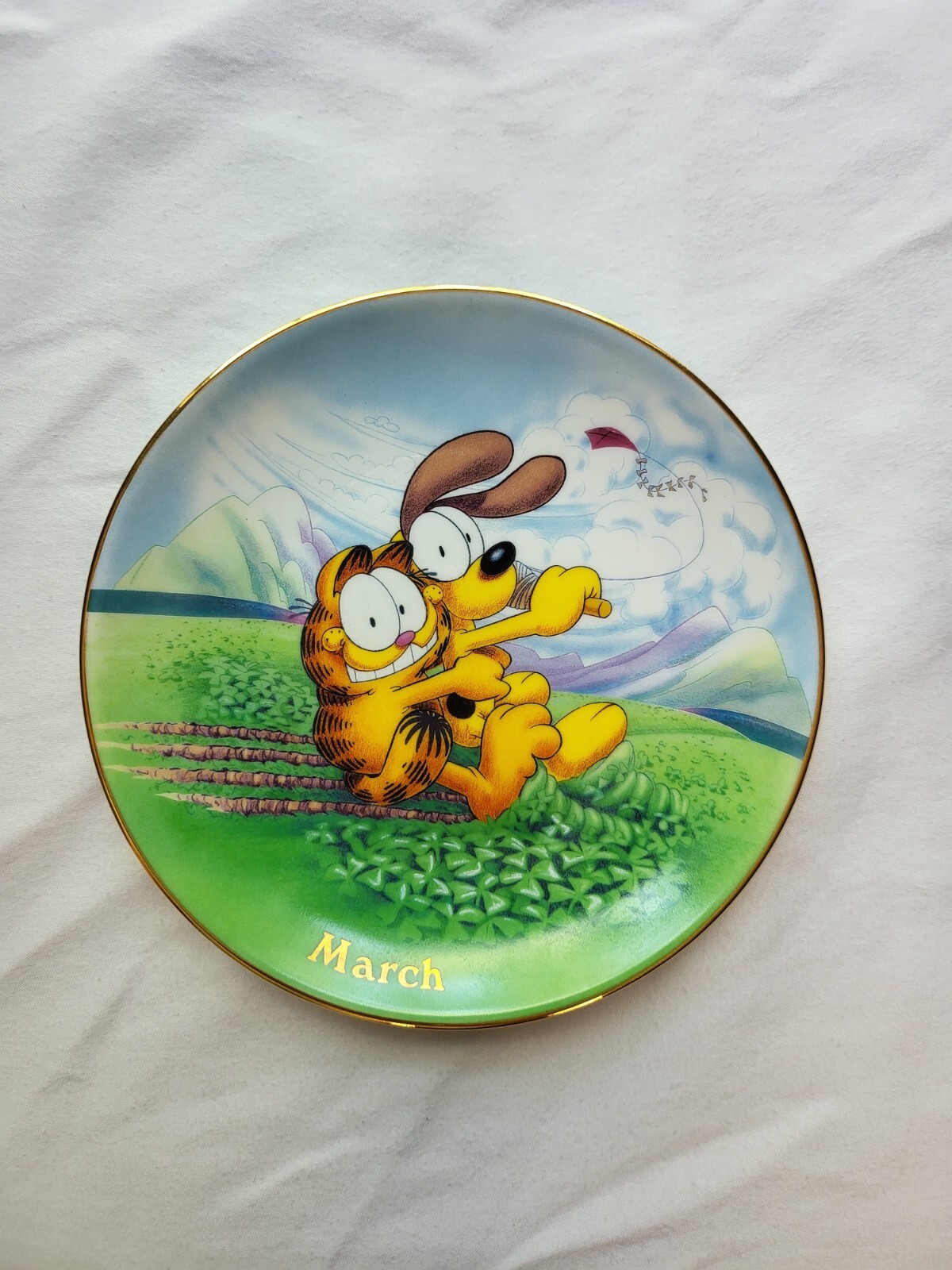 Garfield Calendar Plates March By Jim Davis With Odie Plate No. A1665 ...