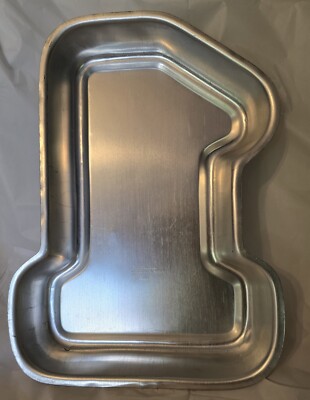 1979 WILTON #1 CAKE PAN Number One Aluminum Jello Baking Mold Candy 502 ...