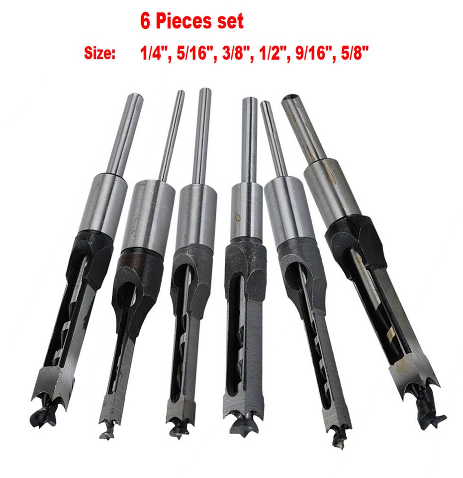 Woodworking Square Hole Drill Bit Mortise Chisel with 3/4" Shank Wood ...