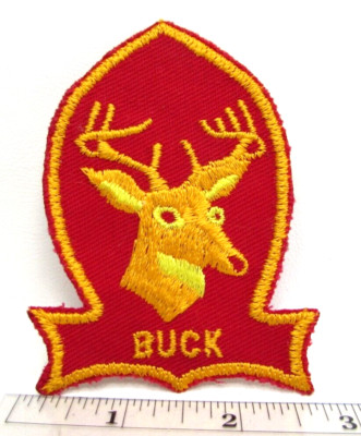 Vintage Buck Whitetail Deer Jacket Patch Hunting Trophy Hunter 9 Point ...