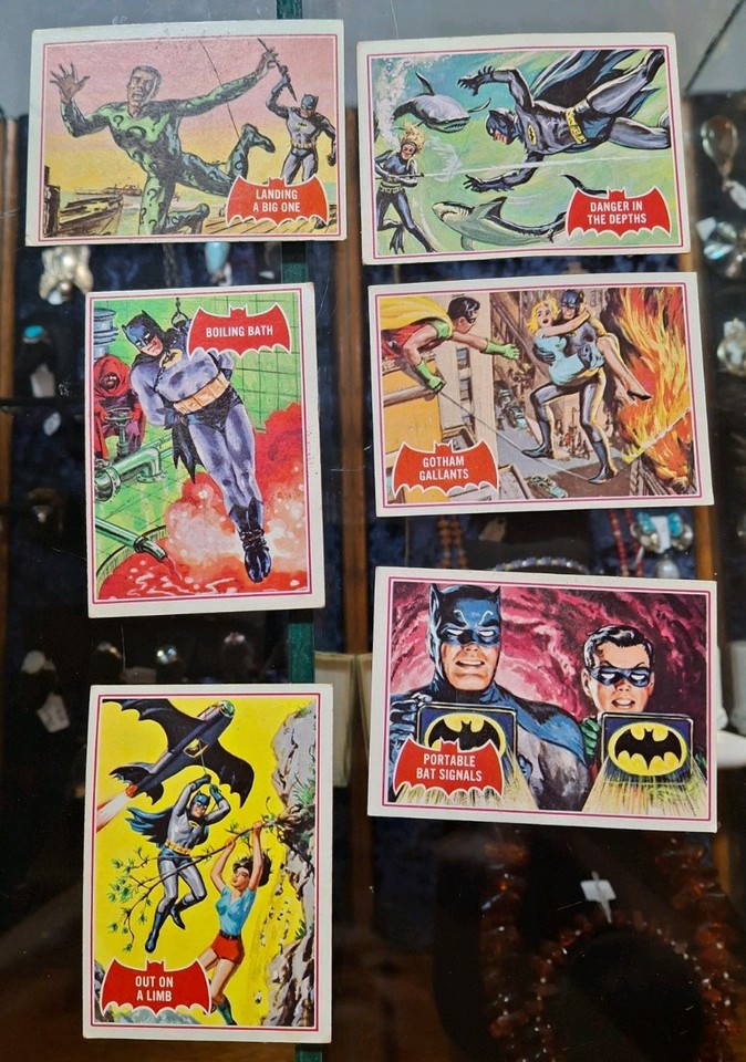 1966 Topps Batman A Series, Complete Riddler, Generally Low-Mid Grade ...