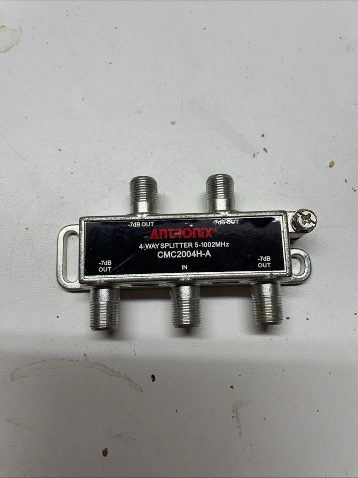 Antronix 4-Way Coaxial Splitter 5-1002MHz CMC2004H-A CableTV -7dB -7dB -7dB -7dB | eBay