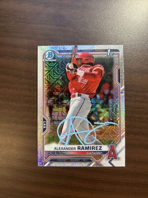 Alexander Ramirez 2021 Bowman Chrome AUTO IP AUTOGRAPH MOJO REFRACTOR ...