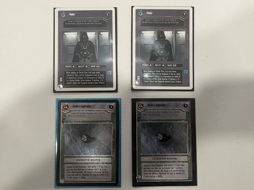 Decipher Star Wars CCG lot of 4 cards VADER ANAKIN'S LIGHTSABER | eBay