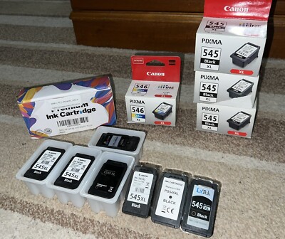 Canon Empty Ink Cartridges | x6 545XL (Black) | x1 546XL (Colour) | eBay UK
