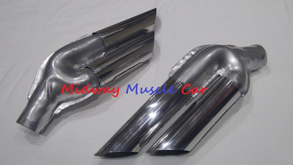 "1964-1965 Pontiac GTO Lemans Tempest Rear 2"" Exhaust Splitters 2 ...