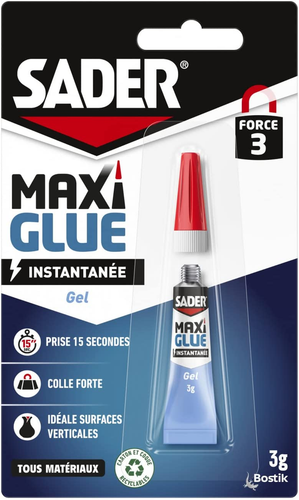 Sader Maxiglue Gel – Super Glue Universelle – Tous Matériaux – Colle 3G ...