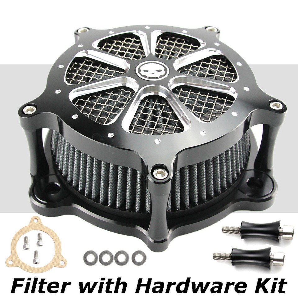 Air Cleaner Intake Filter System Kit For Harley Touring Road King Glide ...