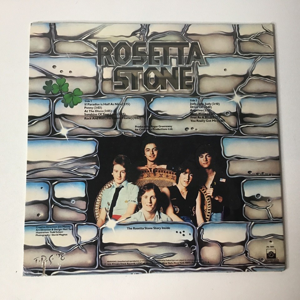 ROSETTA STONE LP, SELF TITLED SEALED. PRIVATE STOCK RECORDS PS 7011 ...