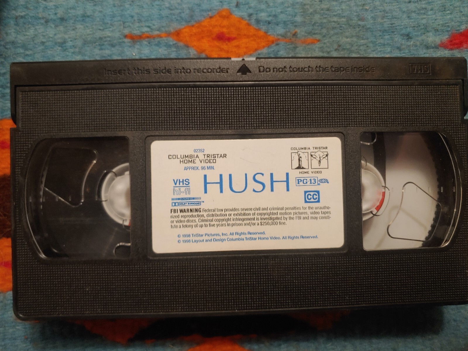 Hush VHS 1998 Jessica Lange Gwyneth Paltrow Hal Holbrook Hal Holbrook ...