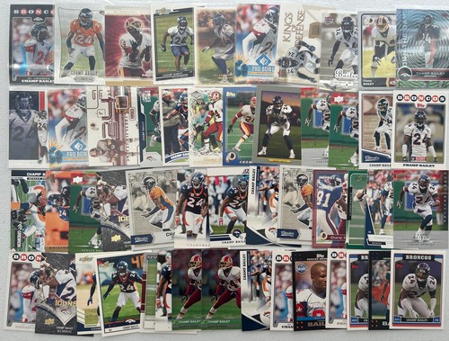 50 Card Lot of all Champ Bailey Cards, Inserts, Base, + More, Broncos ...