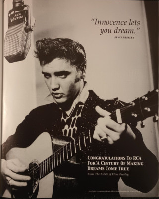 ELVIS PRESLEY ESTATE RCA 100th Annv ORIGINAL (UNFRAMED) 2001 magazine ...