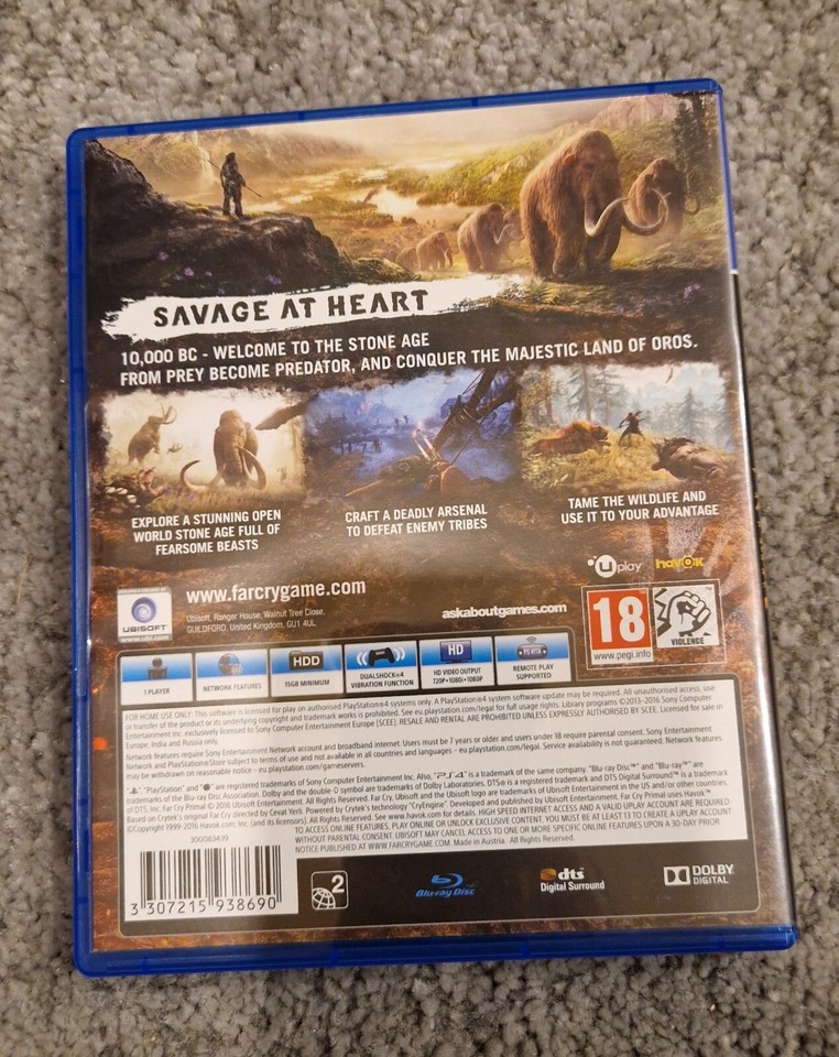 Far Cry Primal (PS4) - Playstation 4 3307215938690 | eBay