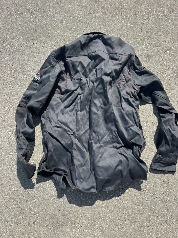 Bulwark FR Shirt Women XL Gray IQ Series Westec G2 Work Uniform Trane ...