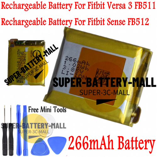 266mAh Original Battery For Fitbit Versa3 & SENSE Smart Watch Fitbit ...