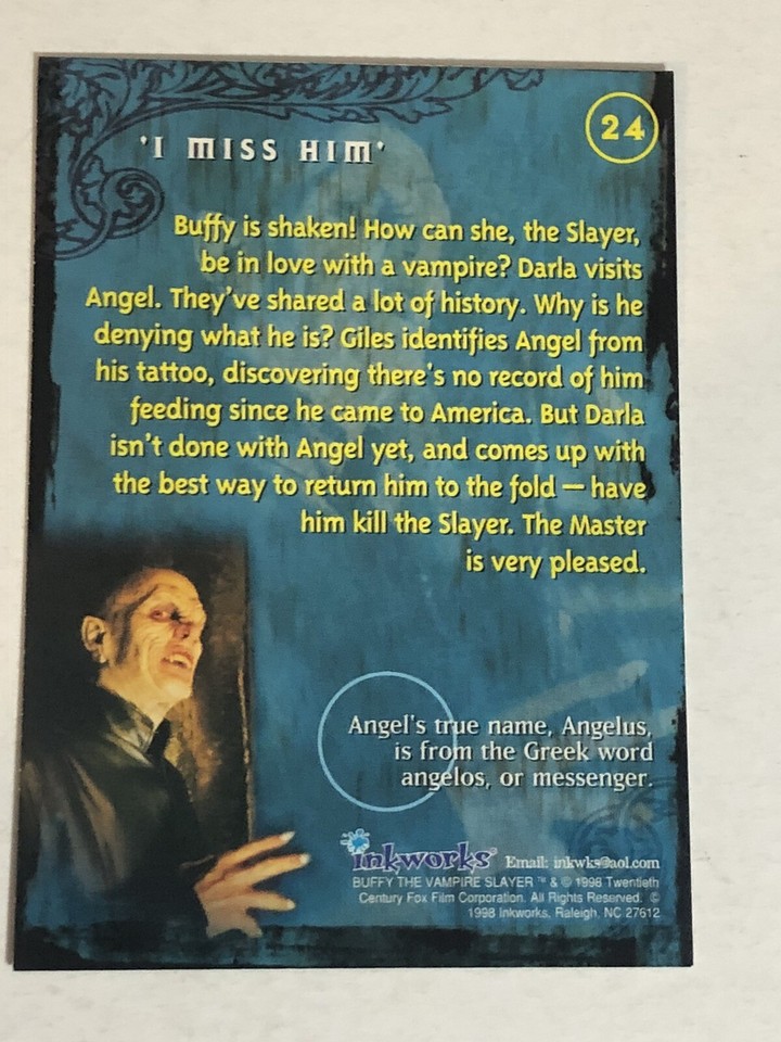 Buffy The Vampire Slayer Trading Card S-1 #24 Mark Metcalf The Master ...