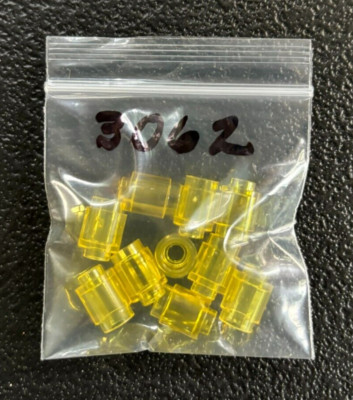 LEGO PN 3062 Round Brick w/open stud - Trans Yellow - 10 Pcs - New | eBay