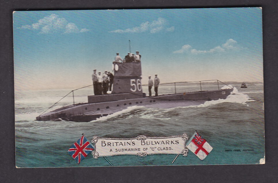 Navy British C Class Submarine #56 Britains Bulwarks Series PPC by ...