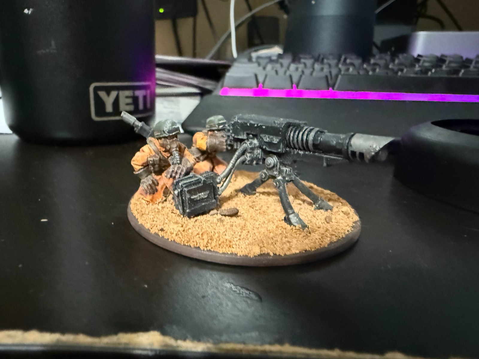 Warhammer 40k Steel Legion Astra Militarum Guard Army Metal w/Lascannon ...