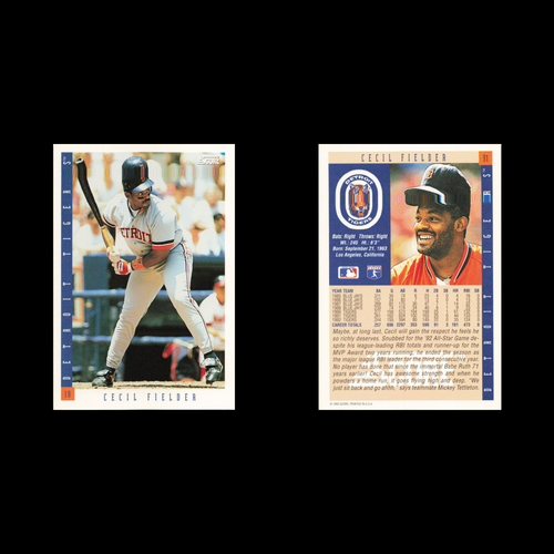 Cecil Fielder #31 1993 Score Detroit Tigers Baseball Card MLB NM | eBay