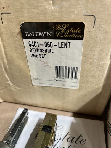 Baldwin 6401-060-LENT Devonshire Left Entry Trim Satin Brass/Brown NEW ...