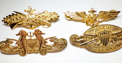 LOT MILITARY BADGES PINS COAST GUARD COMMANDER BADGE PIN & MORE | eBay