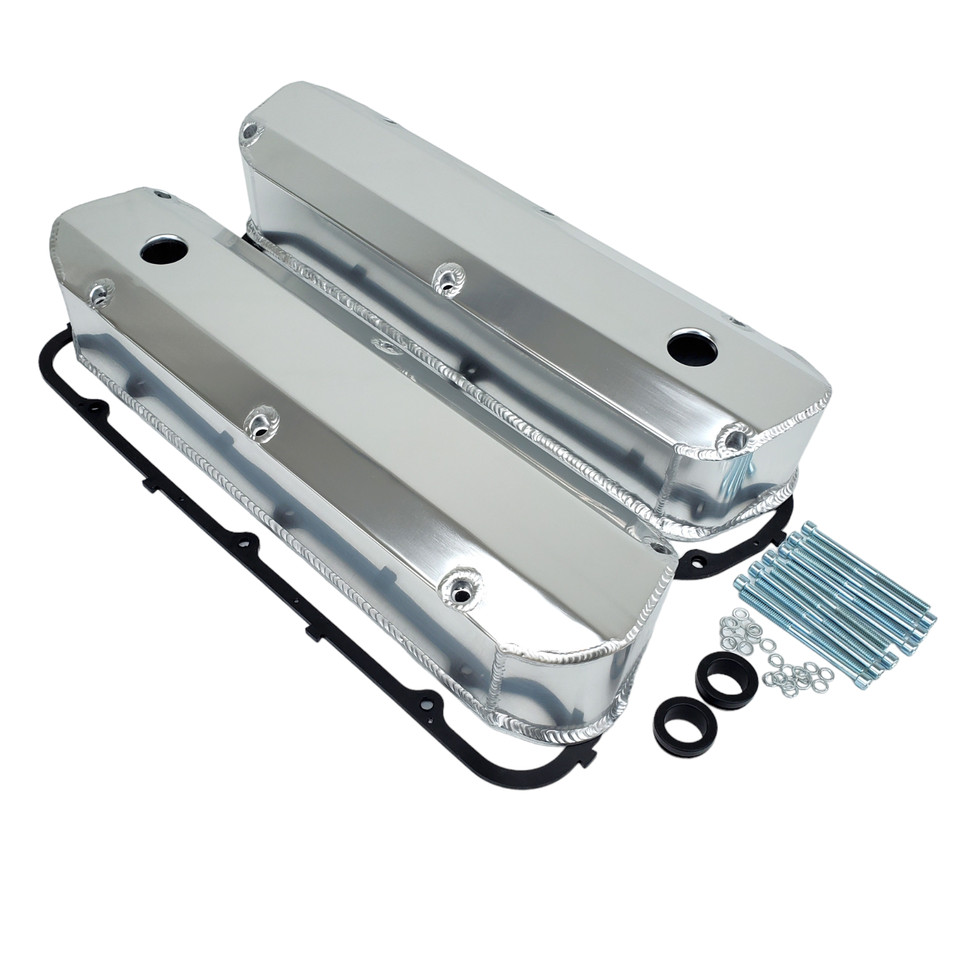 Small Block Ford Fabricated Satin Aluminum Valve Covers SBF 289 302 ...