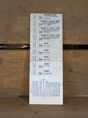 1979 1980 Big Game Hunting Tags | eBay