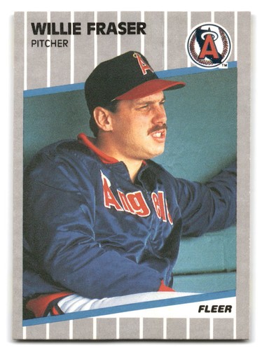 Willie Fraser 1989 Fleer #478 California Angels BASEBALL | eBay