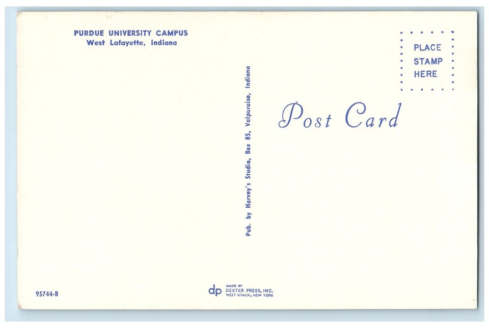 c1960s Aerial View Purdue University Campus West Lafayette Indiana IN ...