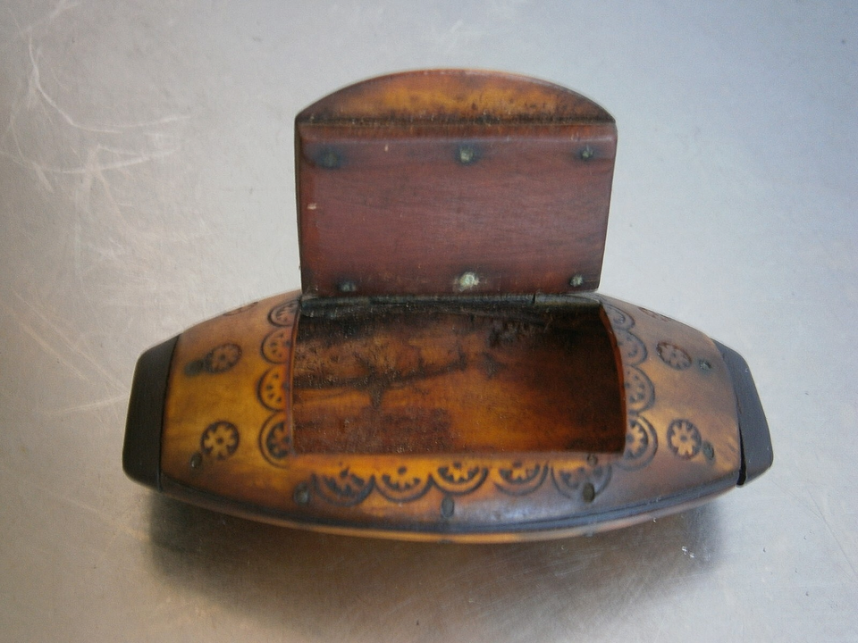 Horn Snuffbox Engraved C-1900 Art Deco Popular Style Men's Antique | eBay