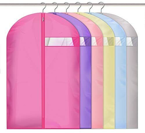 2/5/10 PCS ZIP UP SUIT COAT GARMENT BAG HANGING CLOTHES COVER 5 SIZES ...
