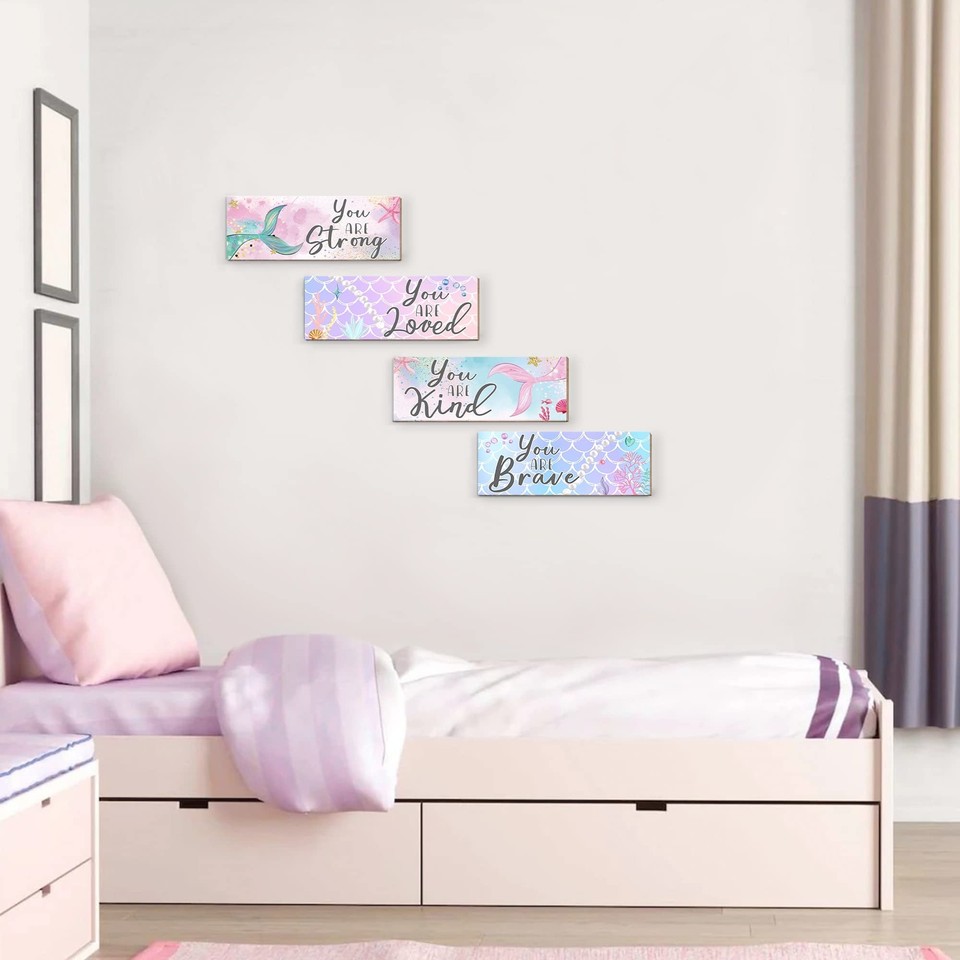 Mermaid Decor, Mermaid Room Decor for Girls Bedroom, Mermaid Wall Decor ...