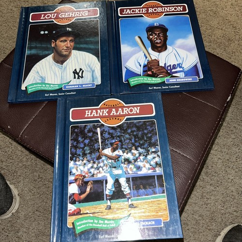 (3) Baseball Related Hardcover Books Gehrig,Robinson & Aaron | eBay