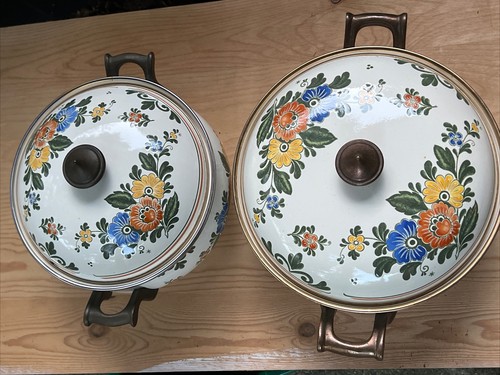 2 New Vintage W GERMANY Flower Pots W/ Lids | eBay