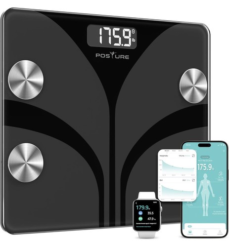 Scale for Body Weight, Digital Bathroom Smart Scale LED Display 11.8*10 ...