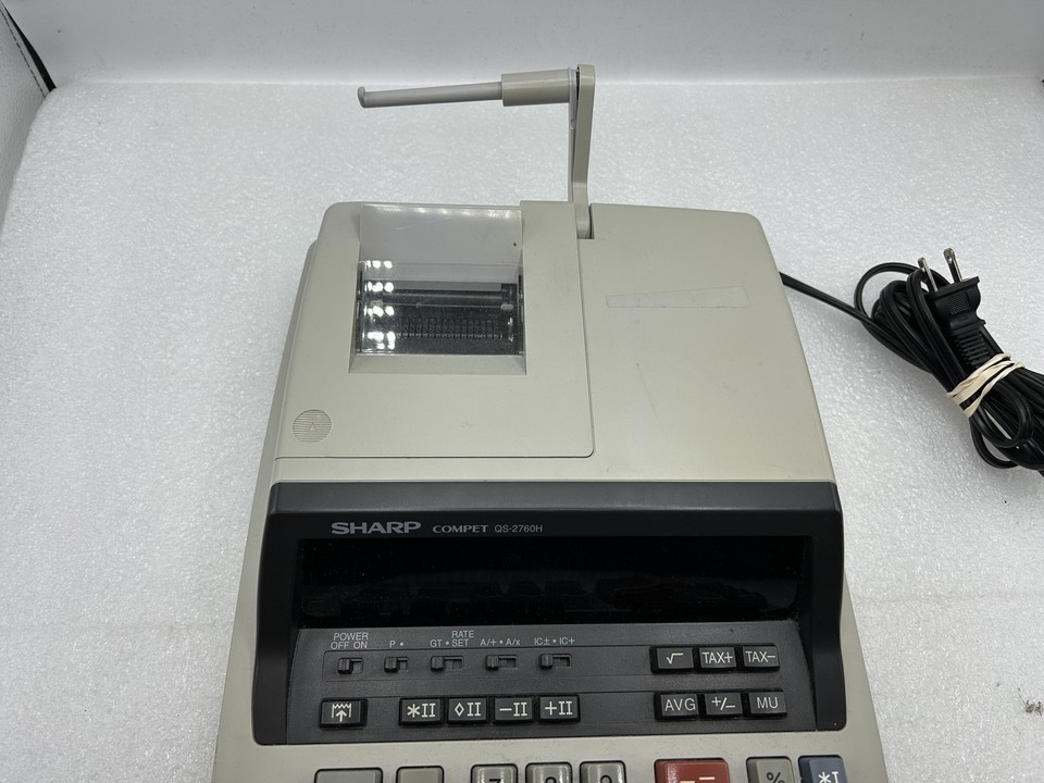 Sharp Compet QS-2760H Electronic Printing Calculator 12-Digit Tested ...
